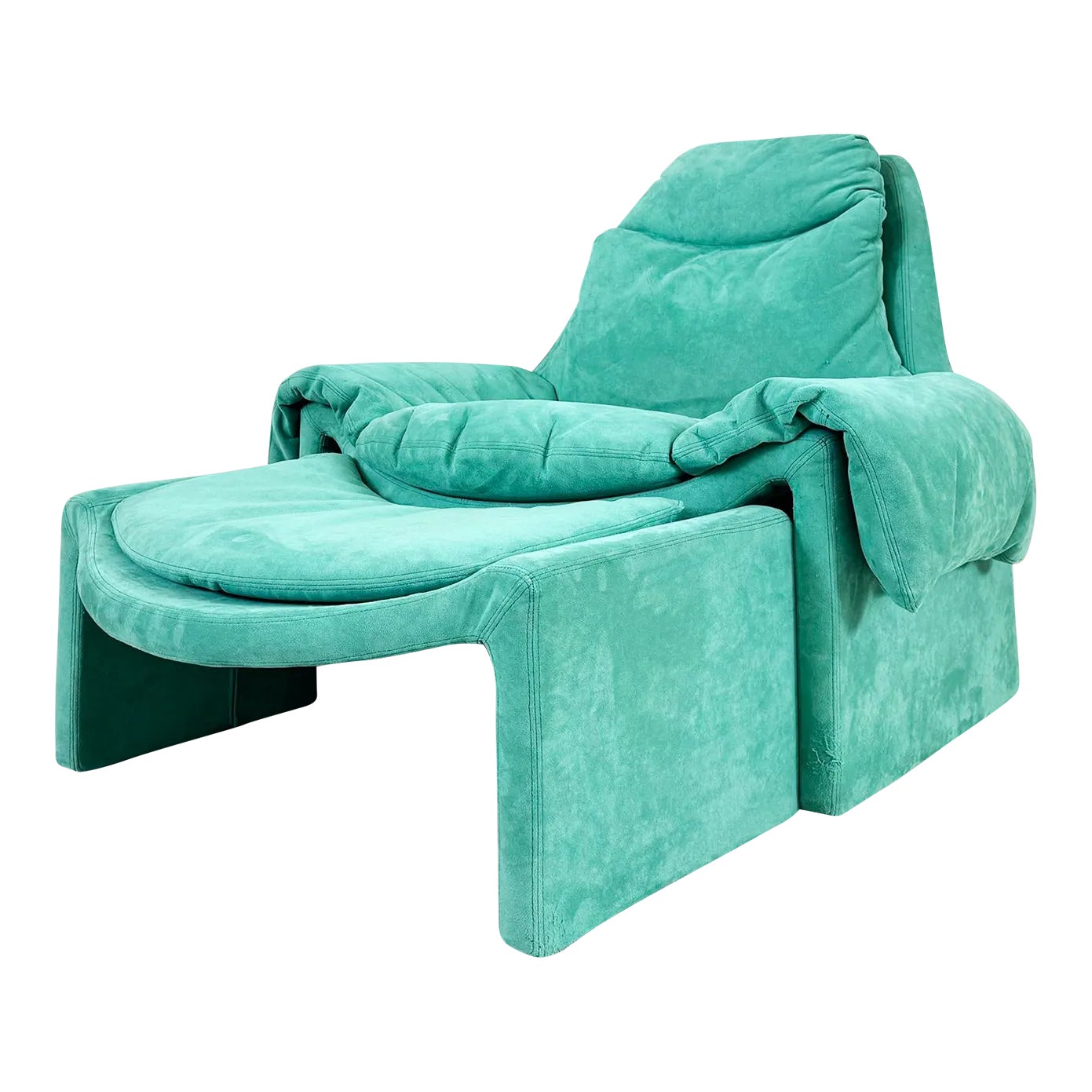 1970s Saporiti Italia Vittorio Introini P60 Lounge Chair +P61 Ottoman ...