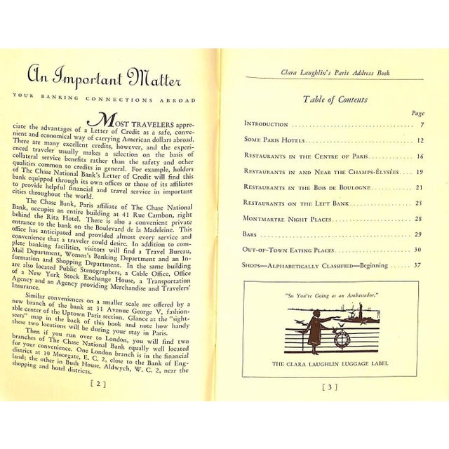 "Clara Laughlin's Paris Address Book" Laughlin Clara E. | Chairish