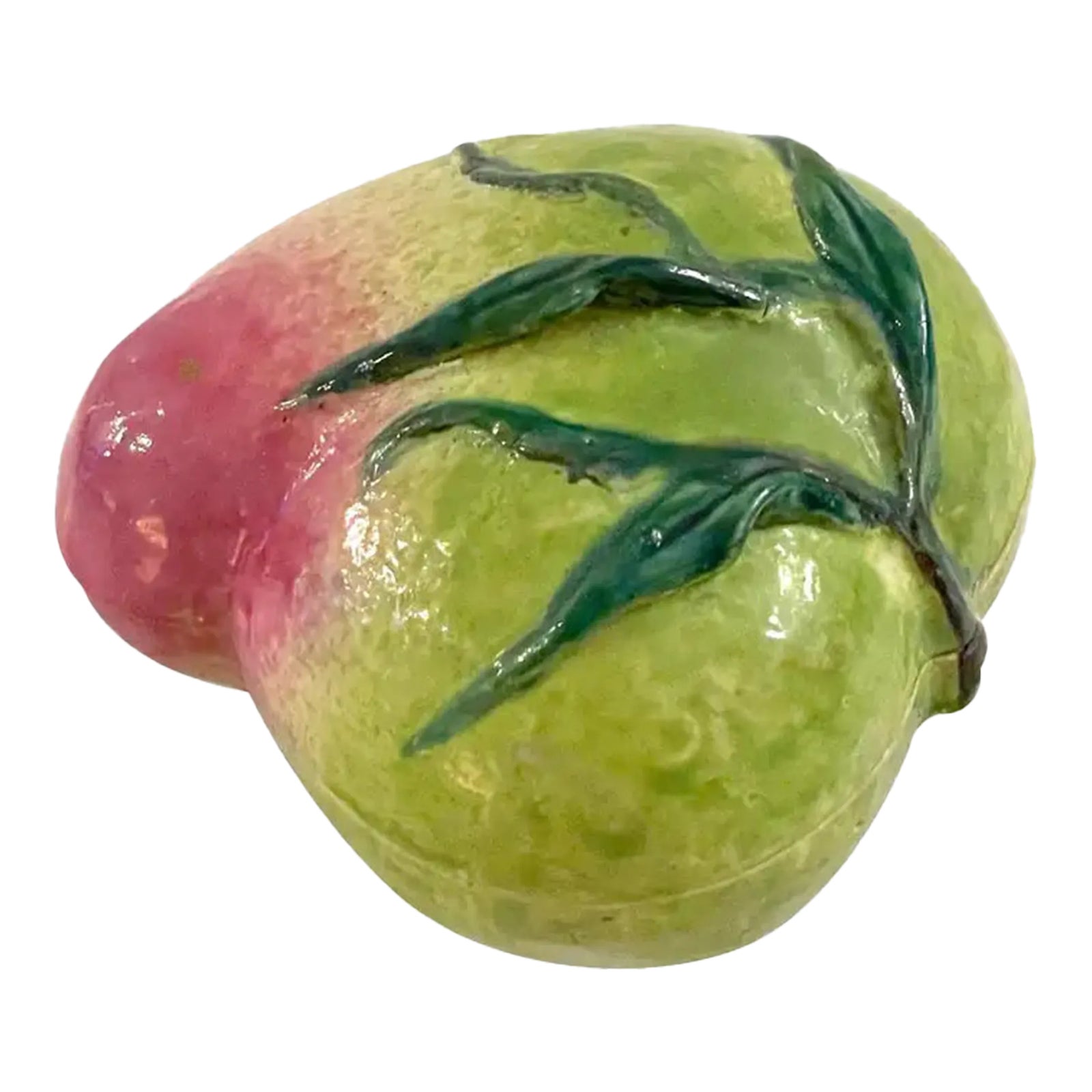Chinese Export Famille Rose Diminutive Altar Fruit 'Peach' Box | Chairish