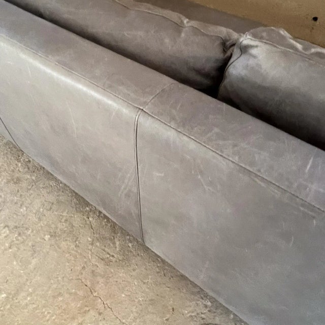 2000s Modern Gray Leather Sofa Pierson Room & Board | Chairish