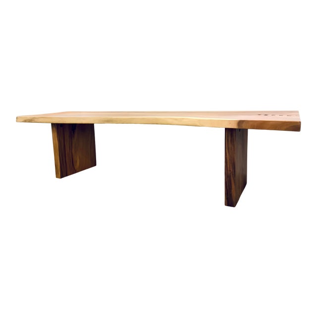 Custom Organic Modern Live Edge Natural Wood Dining Table | Chairish