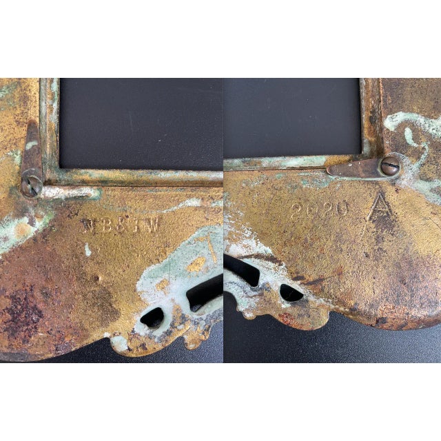 Antique Victorian Gold Gilt Cast Iron Picture Frame | Chairish