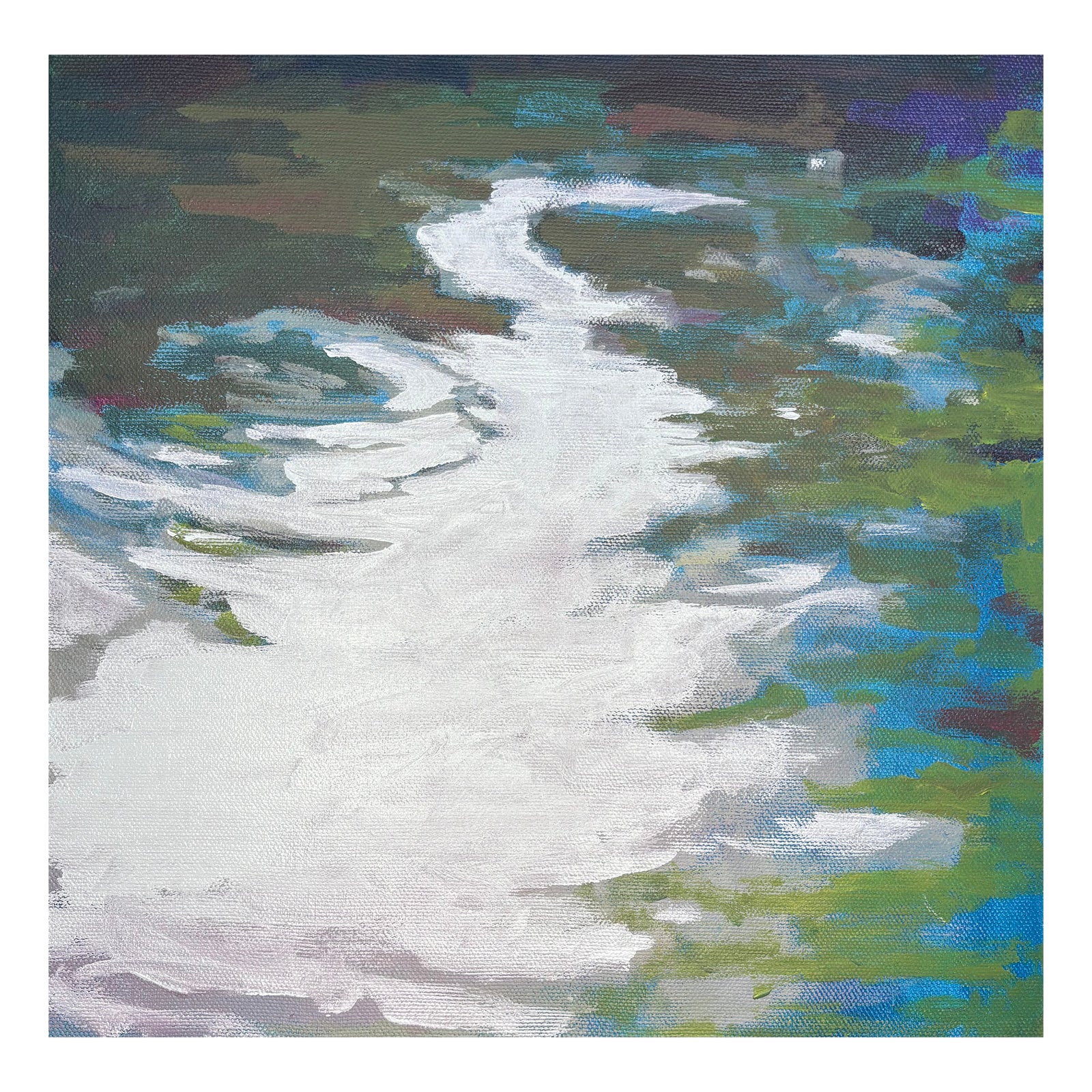 River Water Reflections Painting by Joseph Christy | Chairish