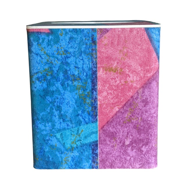 Vintage 1990s Contemporary Modern Tissue Box Cover | Chairish