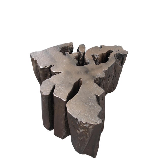 Copper Brown Free Form Teak Root Sculpture Coffee Table 1 | Chairish