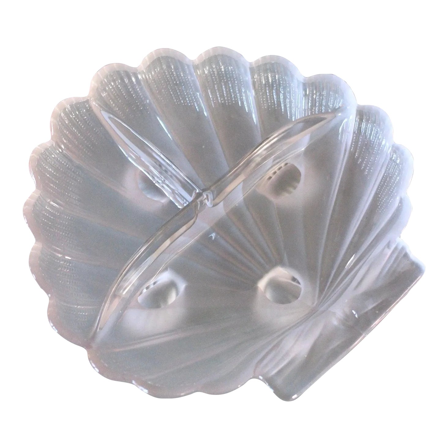 1980s Frosted Shell Dish | Chairish