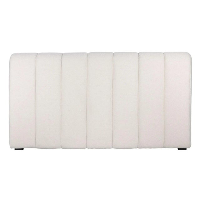 Torrey Tufted Off-White King Bed Frame | Chairish