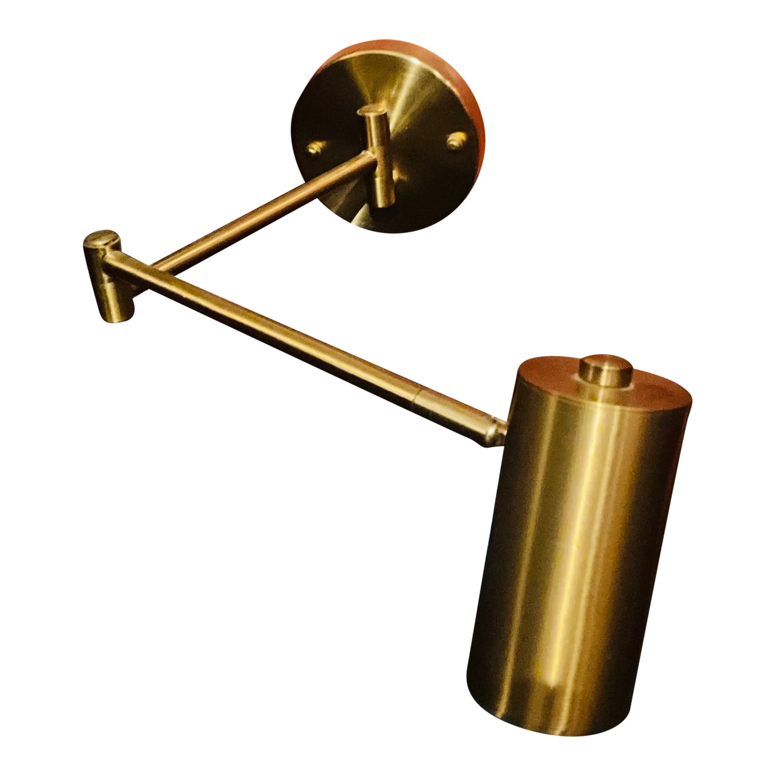 Capitol Lighting Brass Wall Mounted Task Lamp Dimmable Switch | Chairish