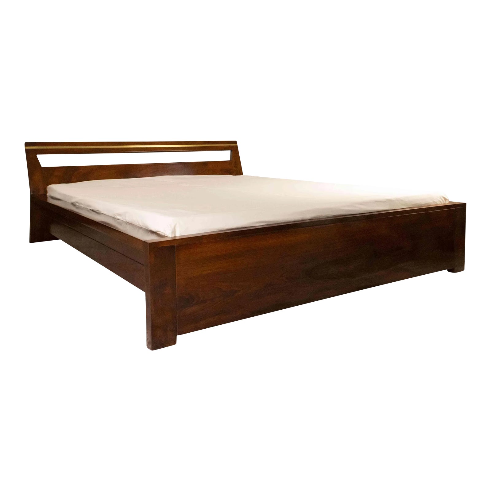 Zaurak Contemporary Rosewood Finish Bed From Boston Mills (Queen ...
