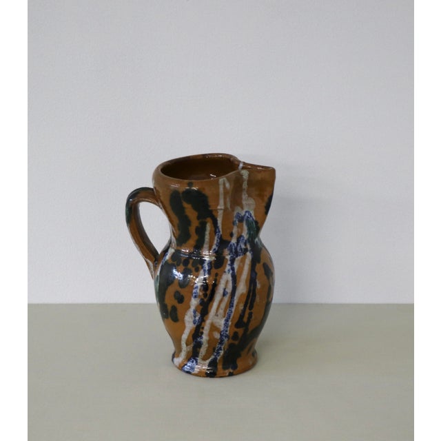 1970s Handmade Splatter Paint Pitcher | Chairish