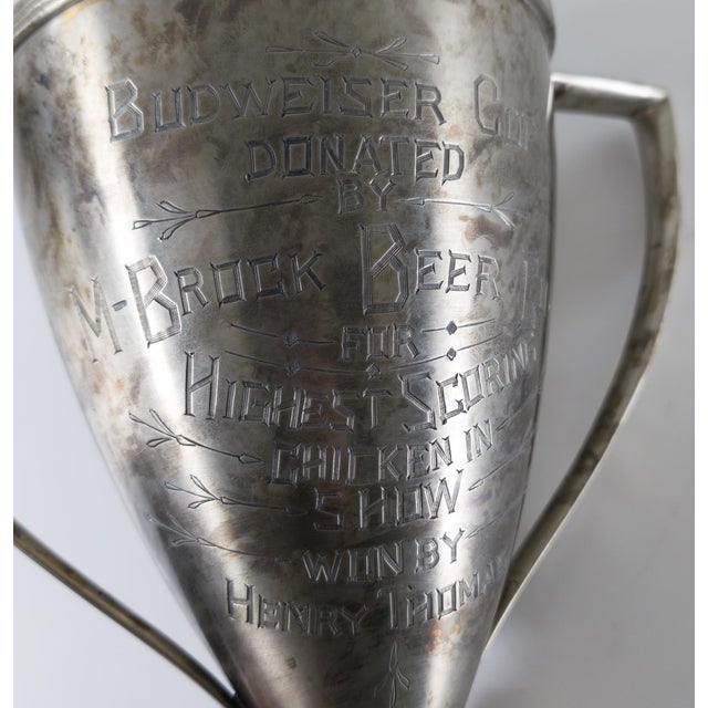 1911 Galveston County Texas Budweiser Cup Poultry Silverplate Trophy ...