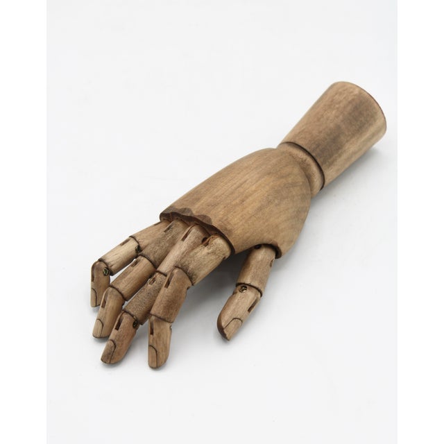 1930s Vintage French Articulated Wooden Hand | Chairish