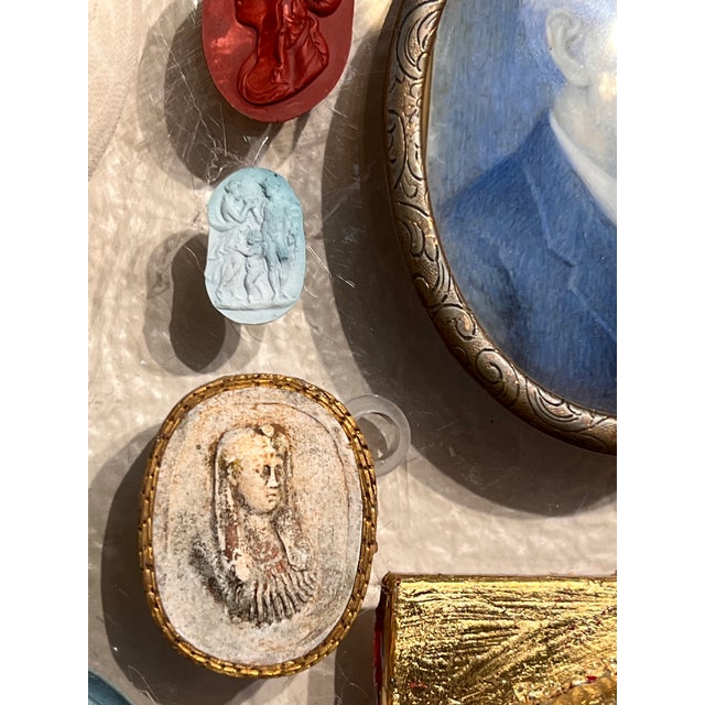 A Collection 19th Century Intaglios, Specimen Samples and Miniatures on ...