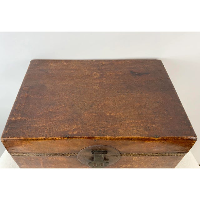 19th Century Hide Box | Chairish