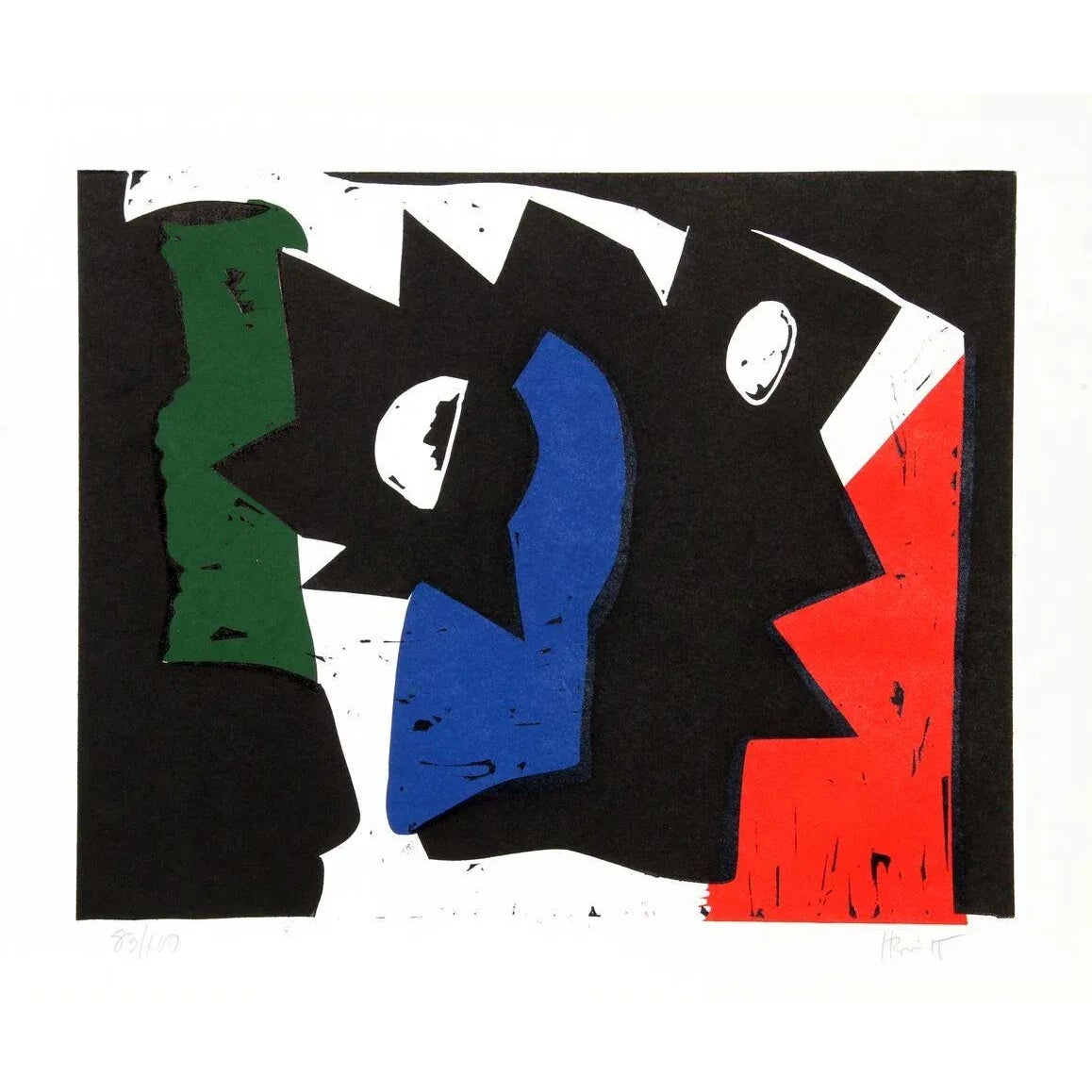 Charlie Hewitt, "O," Woodblock | Chairish