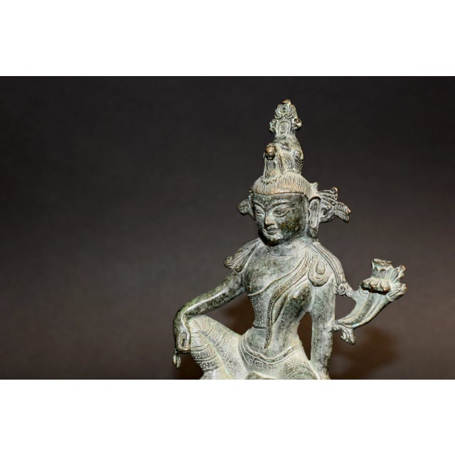 Mid 20th Century Indra Hindu Tibetan Bronze Buddha King of Gods | Chairish