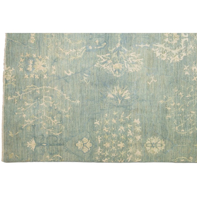 Modern Khotan Style Handmade Oversized Wool & Silk Rug With Allover ...