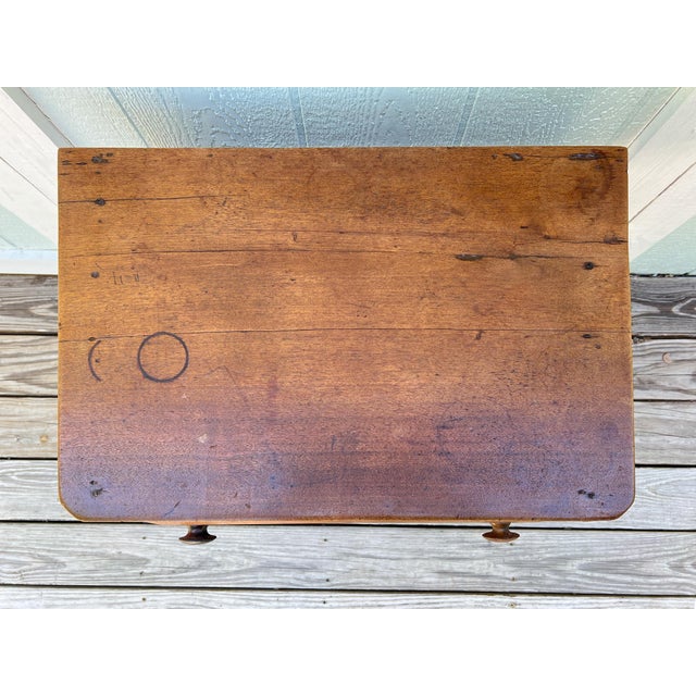 Antique Early 19th Century Southern Solid Chestnut Side Table With ...