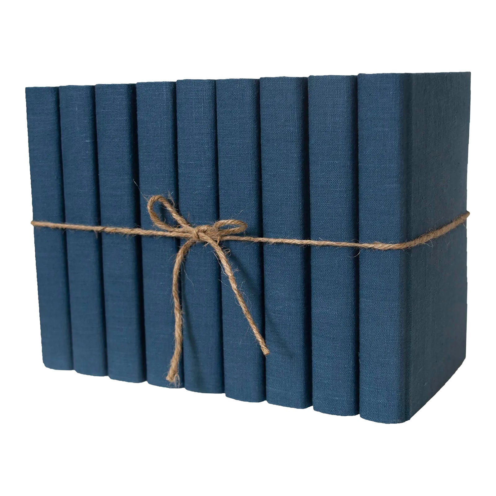 Decorative Books - Marlin Linen Wrapped Book Bundle - 1 Foot of Blue ...