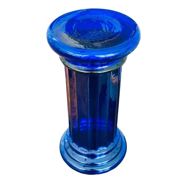 Vintage Cobalt Blue Pilgrim Art Glass Column Chairish