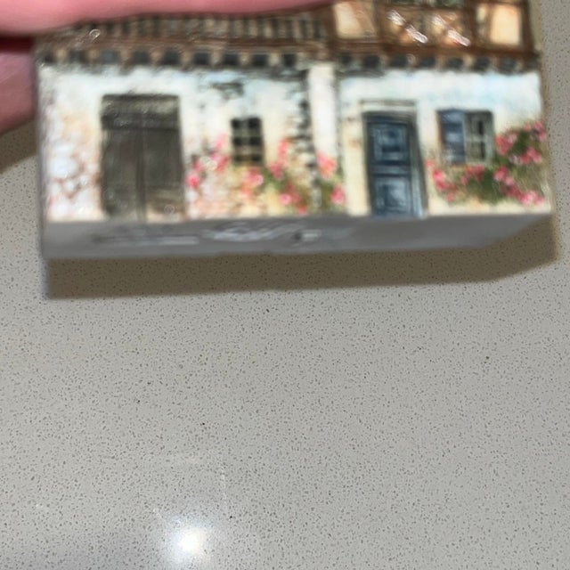 Late 20th Century Gault #731 Hand Painted Miniature 2 Story Slant Roof ...