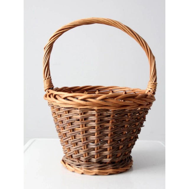 Vintage Wicker Basket | Chairish