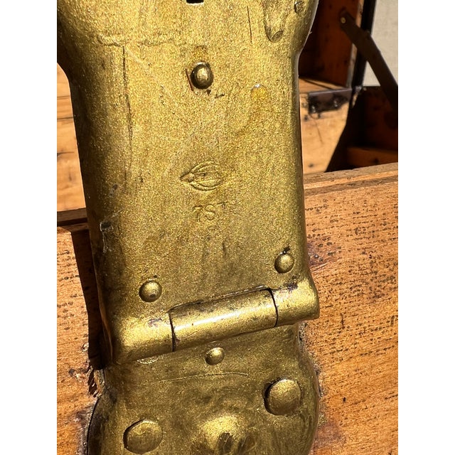 1960s Black Painted Wood with Gold Trunk | Chairish