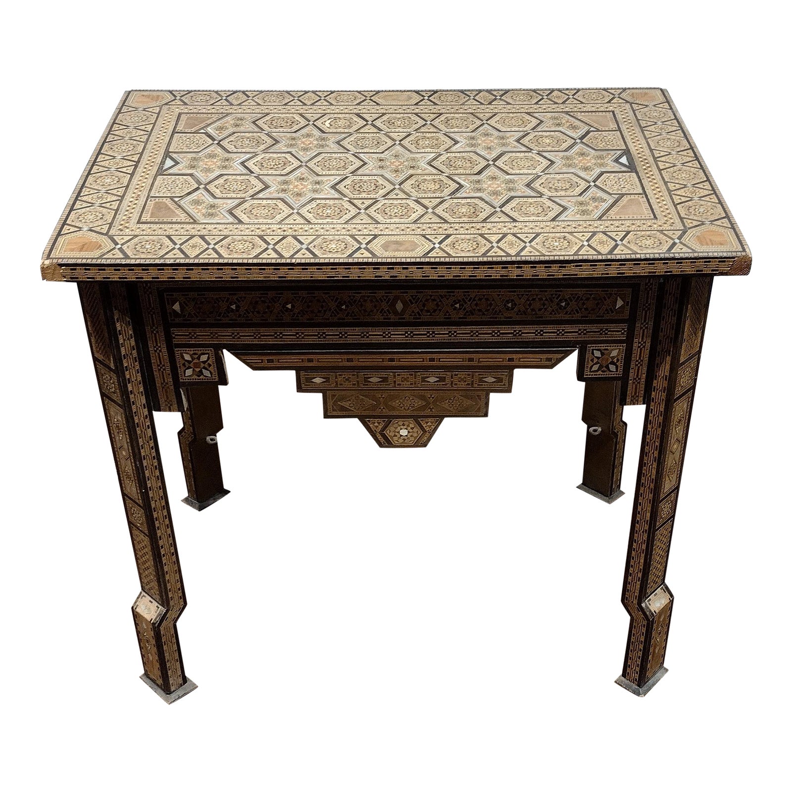 1920s Antique Syrian or Moroccan Type Side Table | Chairish