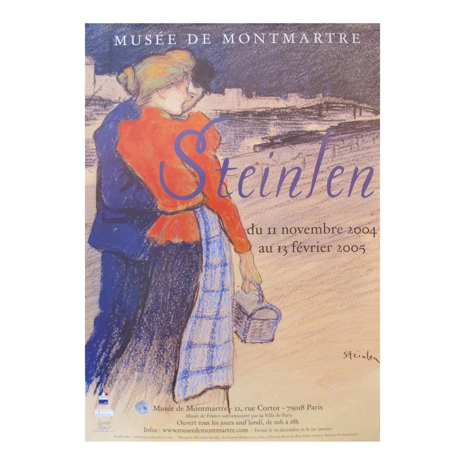 Contemporary French Exhibition Poster, Steinlen, Musée de Montmartre ...