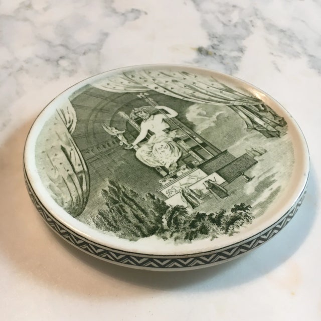 19th Century Copeland and Sons Stoke-On-Trent Circular Tile: The Statue ...