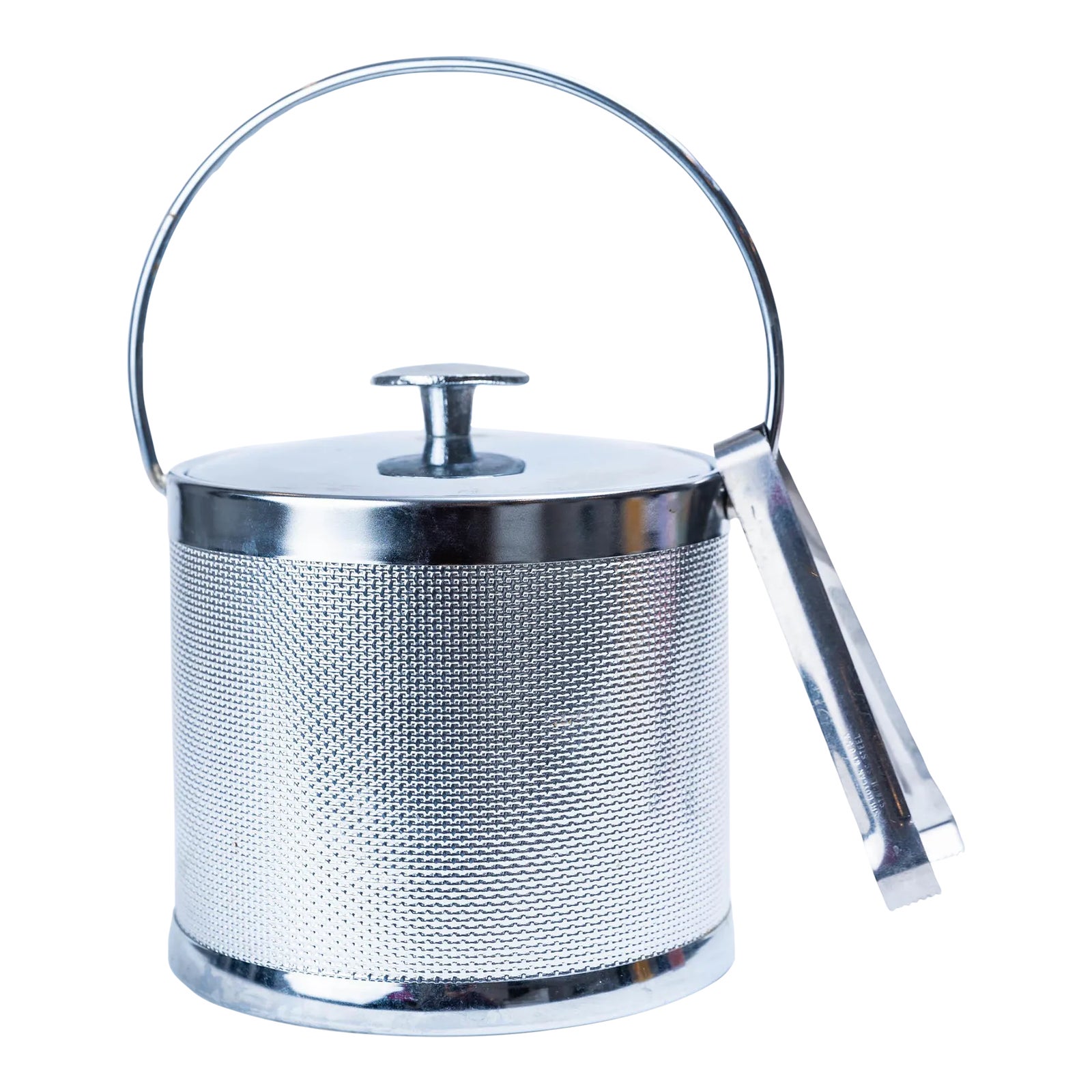 Mid-Century Modern Stainless Steel Ice Bucket | Chairish