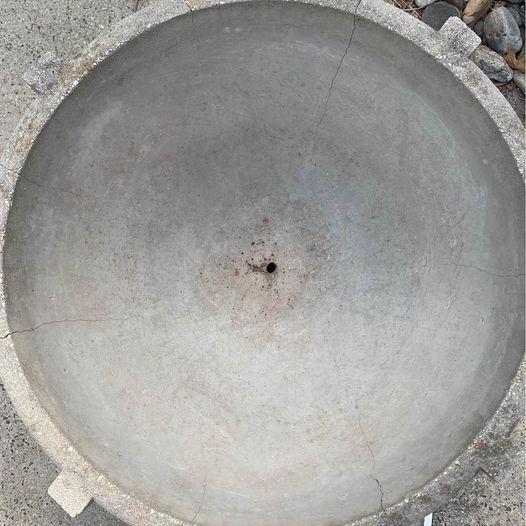 Large Vintage Grape & Greek Key Stone Planter | Chairish