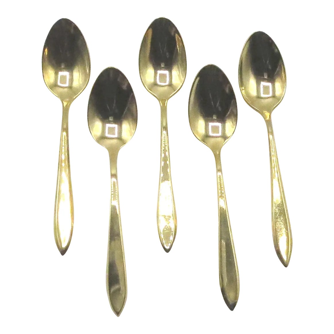 Vintage 1940's Dirilyte Flatware Teaspoons- Set of 4 | Chairish