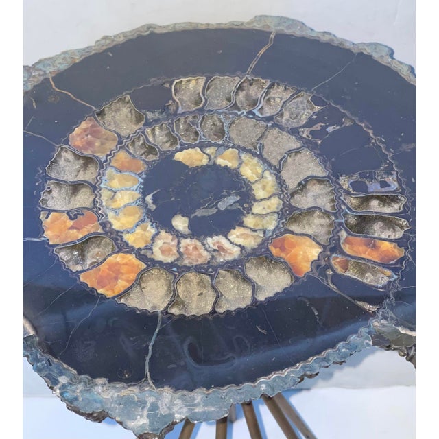 Pair of 20th Century Ammonite Side Tables | Chairish