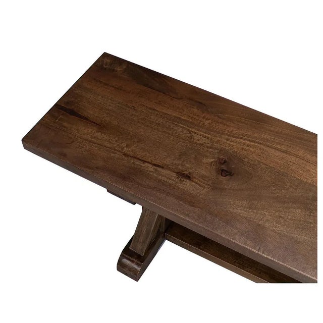 Contemporary Rustic Farmhouse Bench | Chairish