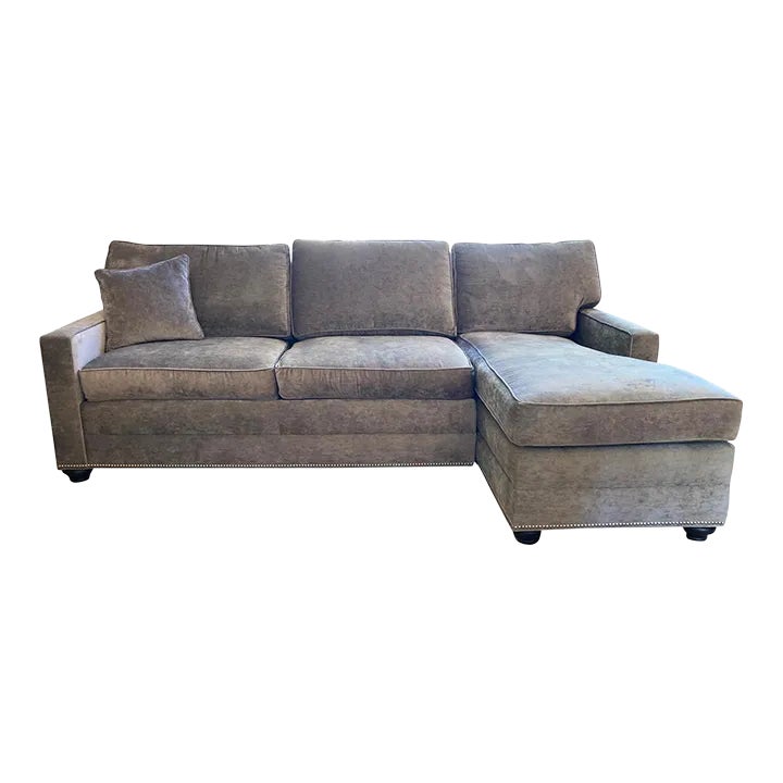 Ethan Allen Bennett Sectional Right Chaise with Spring Down Cushions ...