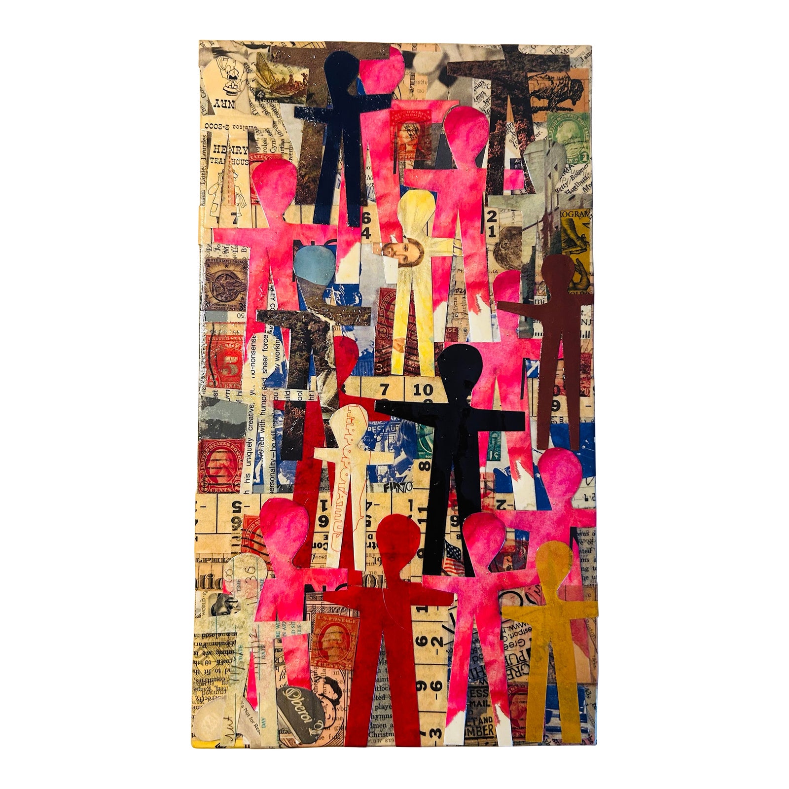 Wayne Cunningham Original Hands Across America Collage Unframed | Chairish