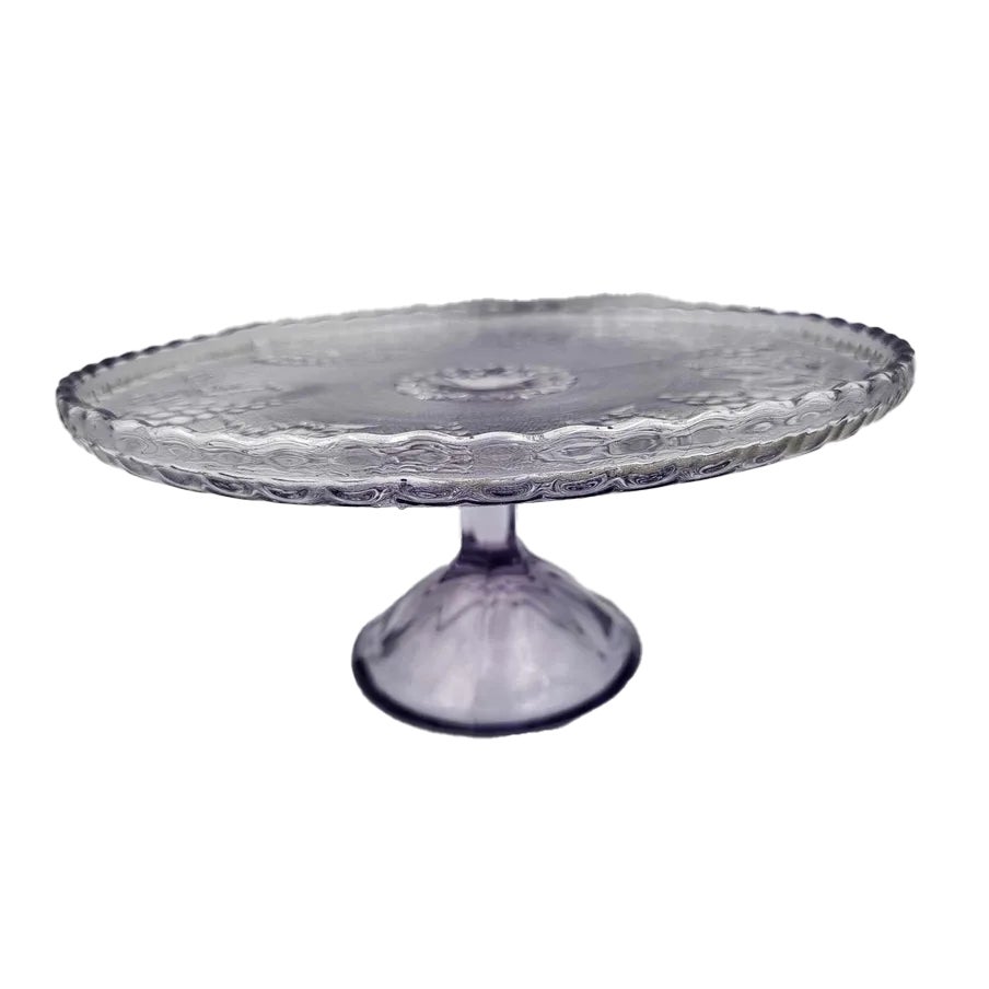 Vintage Glass Cake Platter from New Look, 1970s | Chairish