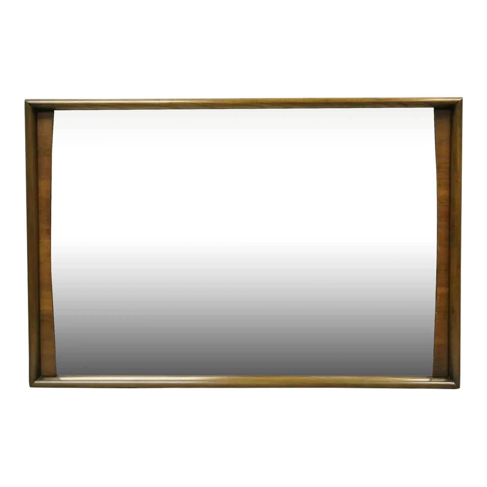 Mid Century Modern Solid Walnut Frame Rectangular Mirror by United ...