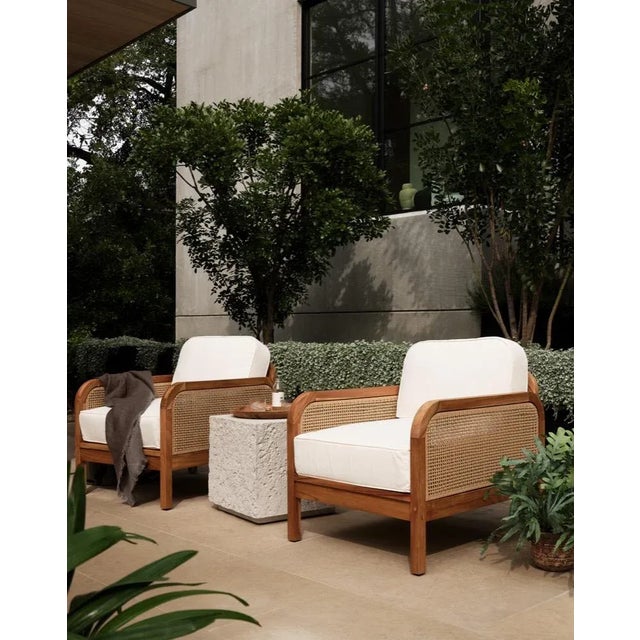 Merit Outdoor Chair, Natural Teak | Chairish