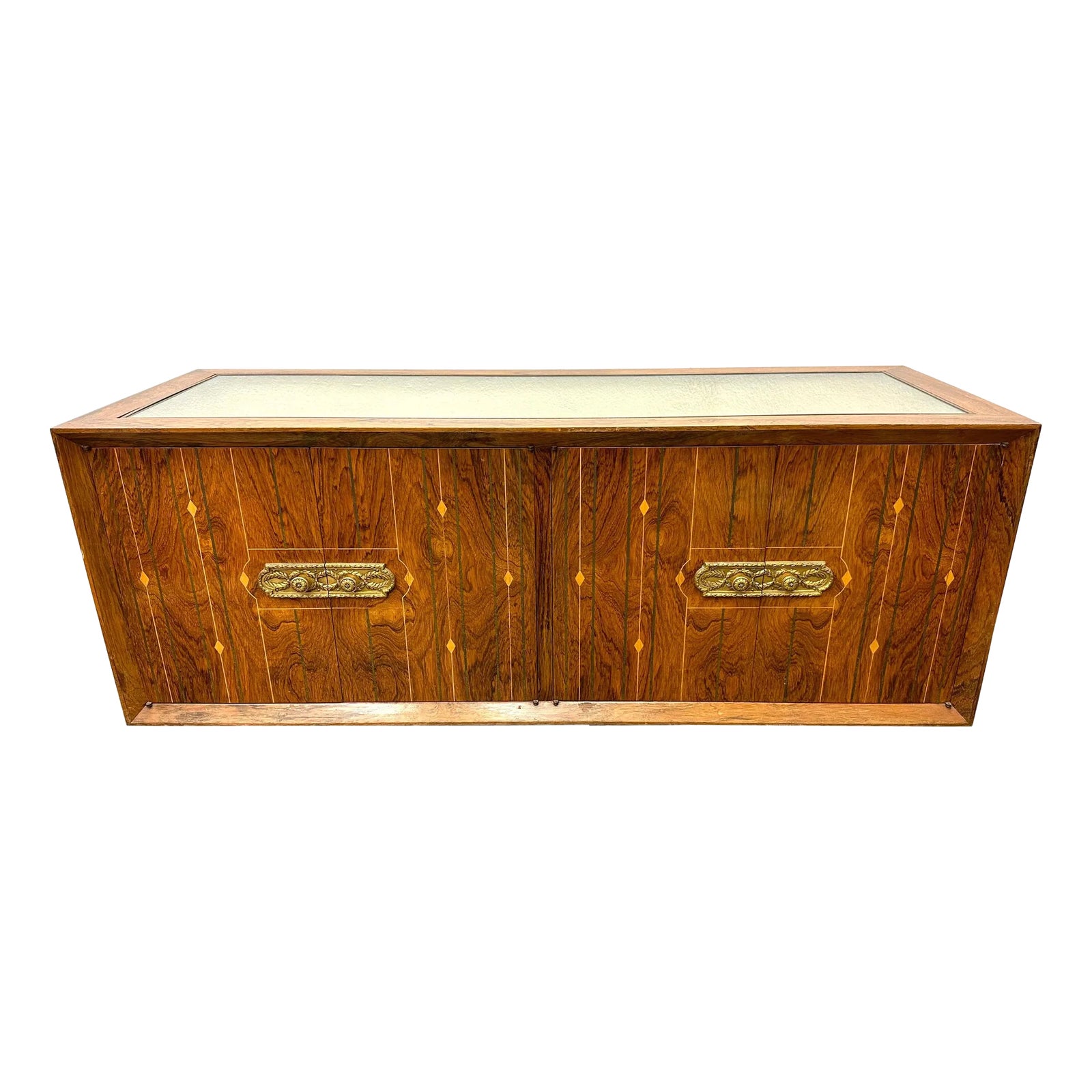 Inlaid Rosewood Wall-Mount Sideboard, by David Wider Associates | Chairish