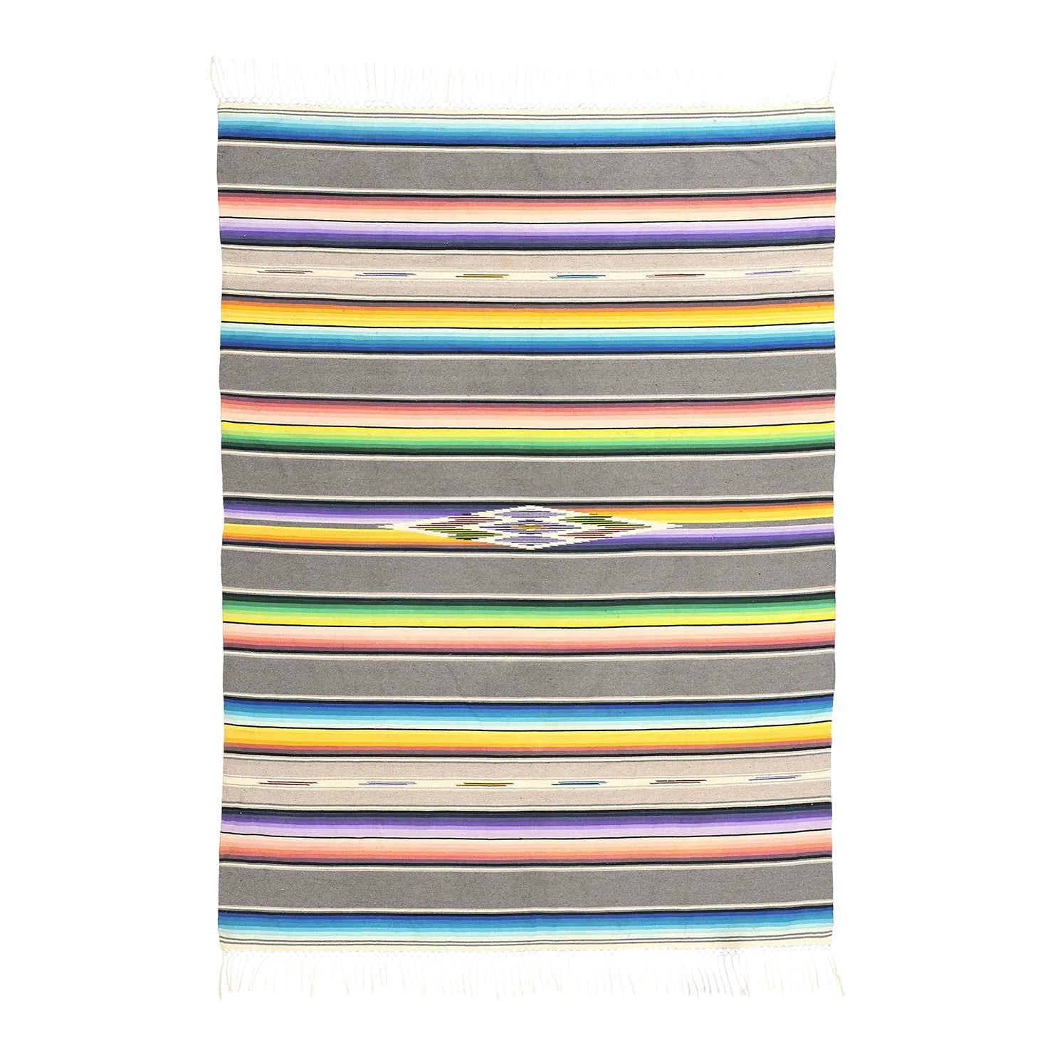 Vintage Mexican Saltillo Serape Kilim Rug - 05'08 X 07'09 | Chairish