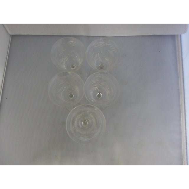 Vintage Etched Sherry Glasses Set Of 5 Chairish
