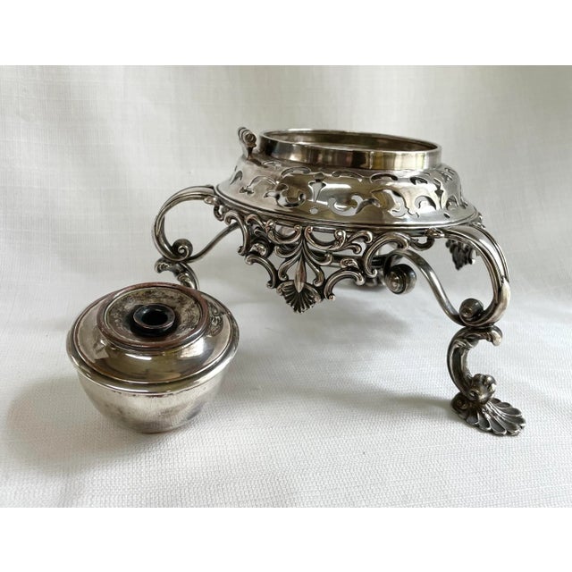 19th Century Silverplate Tilting Teapot With Stand & Burner- 2 Pieces ...