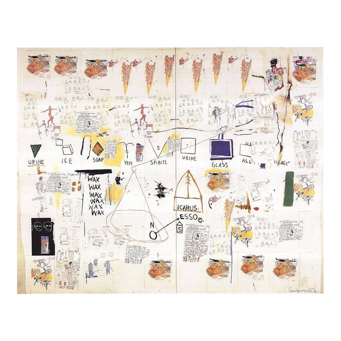 Jean-michel Basquiat Icarus Esso, 2002 | Chairish