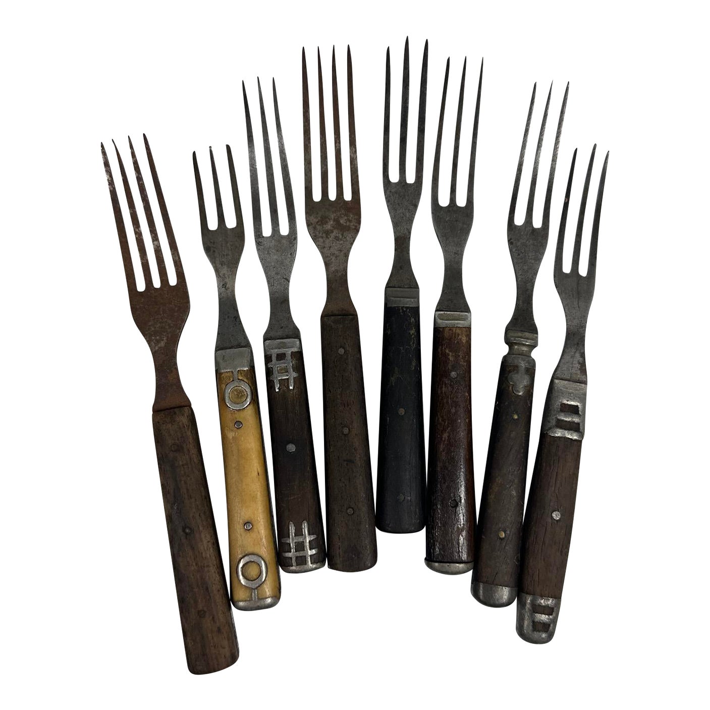 Antique Primitive Forks Handmade Utilitarian 1800s- Set of 8 | Chairish