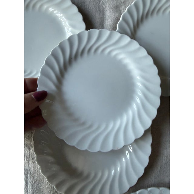 1960s White Ironstone English Small Plates in Snow White by Johnson ...