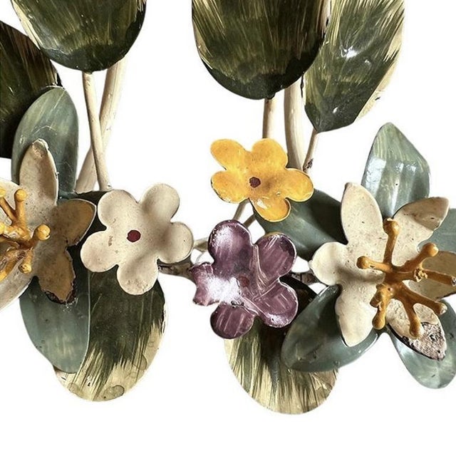 Vintage Hand Painted Italian Tole Book or Plate Easel With Floral Motif ...