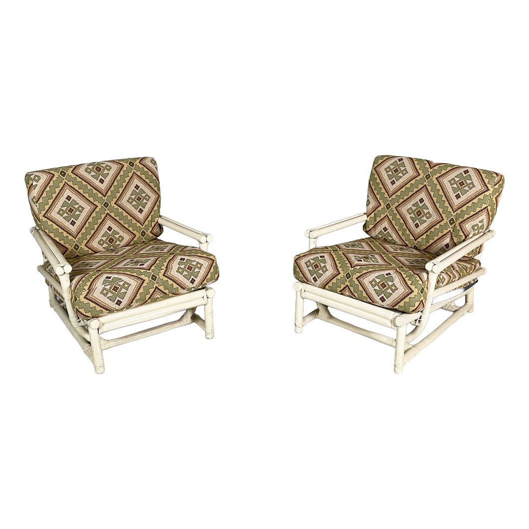 American Lounge Chairs by Lyda Levi for McGuire Company, 1970s, Set of ...