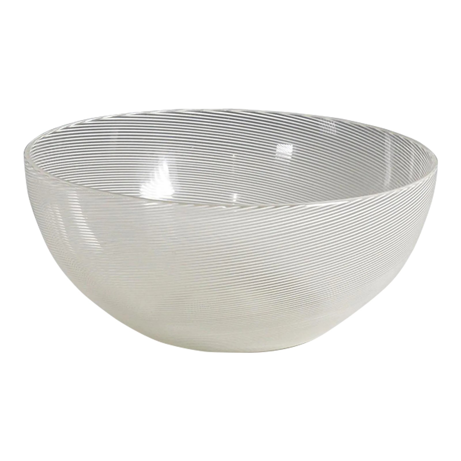 Mezza Filigrana Glass Bowl, Venini Murano 1979 | Chairish